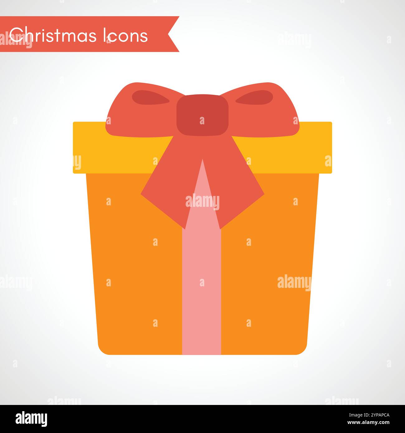 Red giftbox white bow Stock Vector Images - Alamy