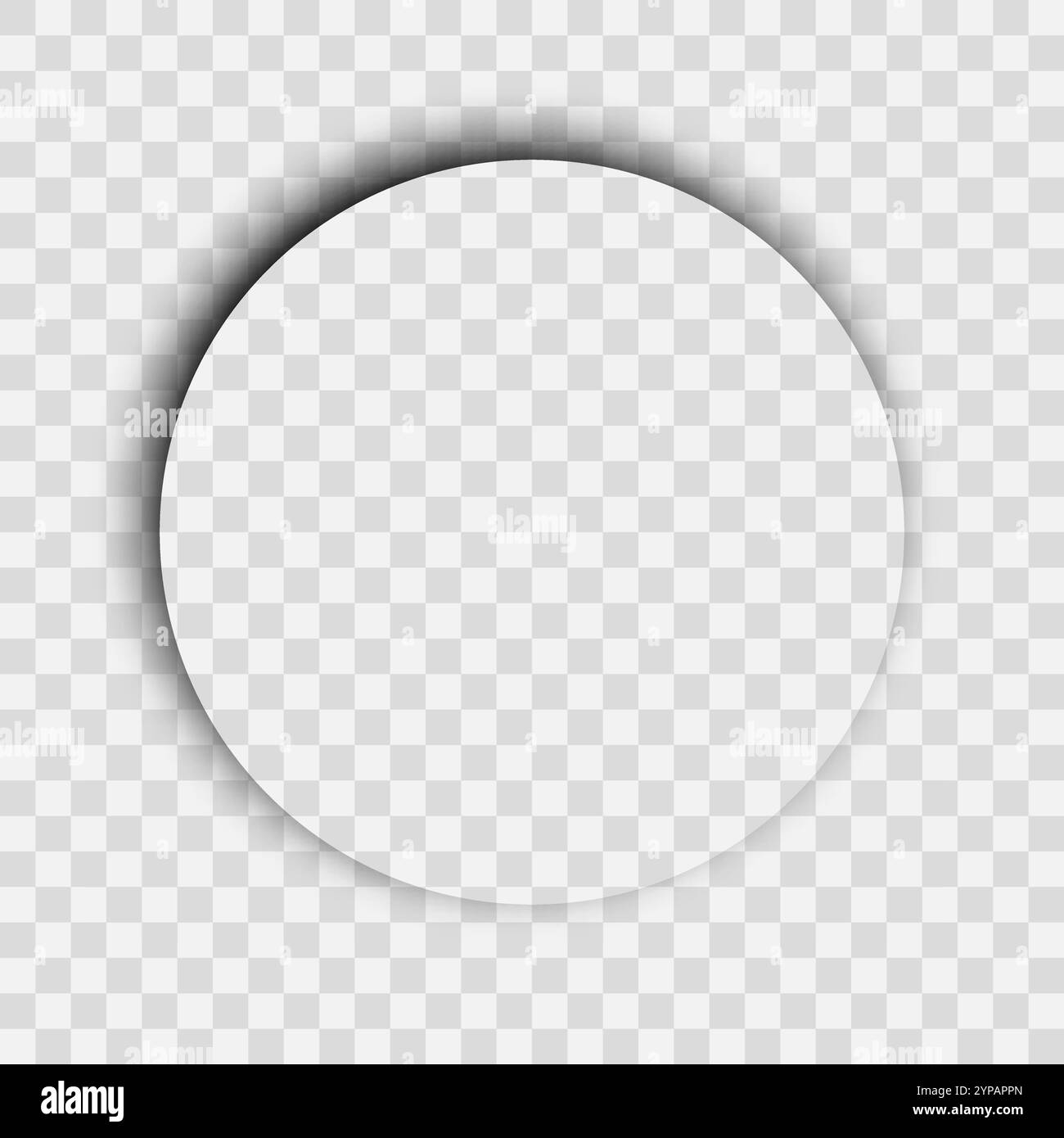Dark transparent realistic shadow. Circle shadow isolated on transparent background. Vector ...