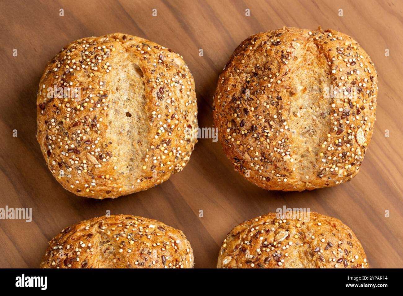 Ancient Grain Rolls, Brown roll with seed inclusions and topped with ...