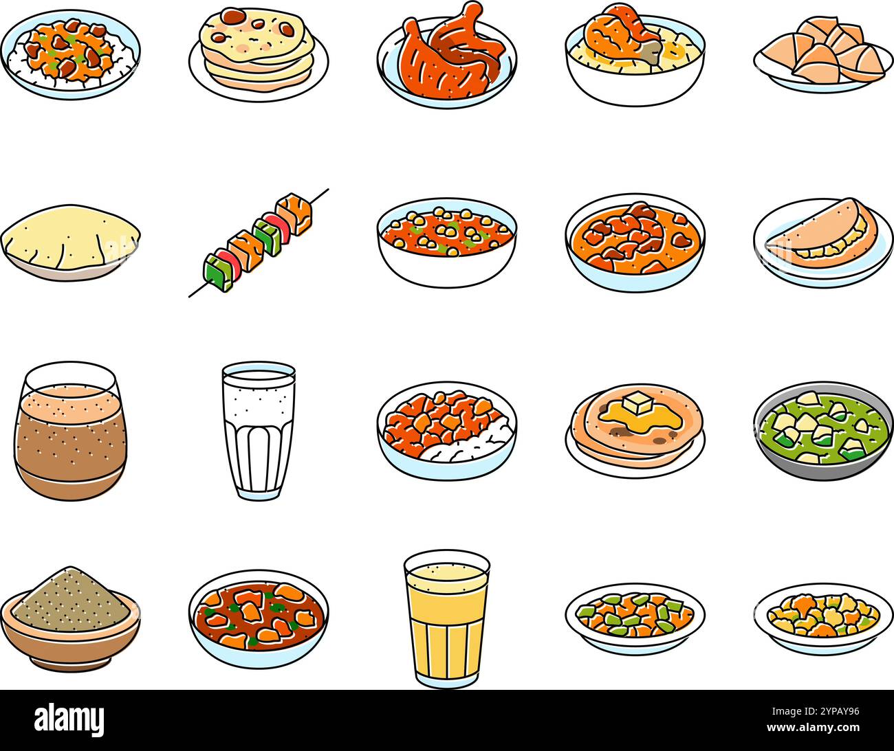 Indian biryani rice chicken curry Stock Vector Images - Alamy