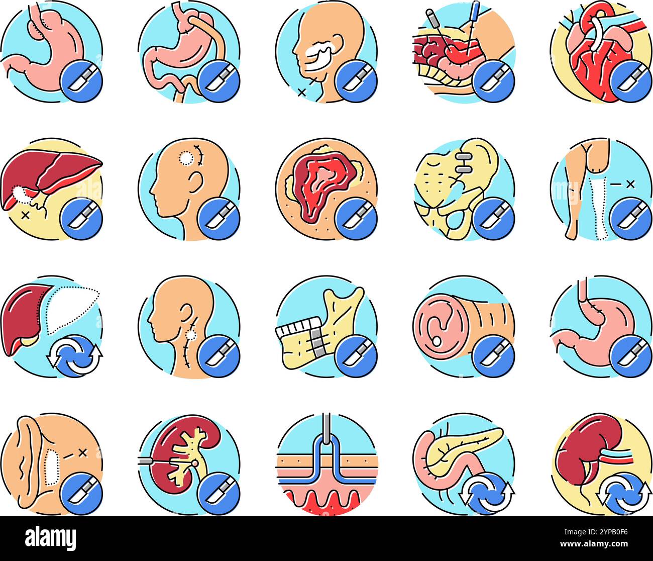 surgery operate room invasive icons set vector Stock Vector Image & Art ...