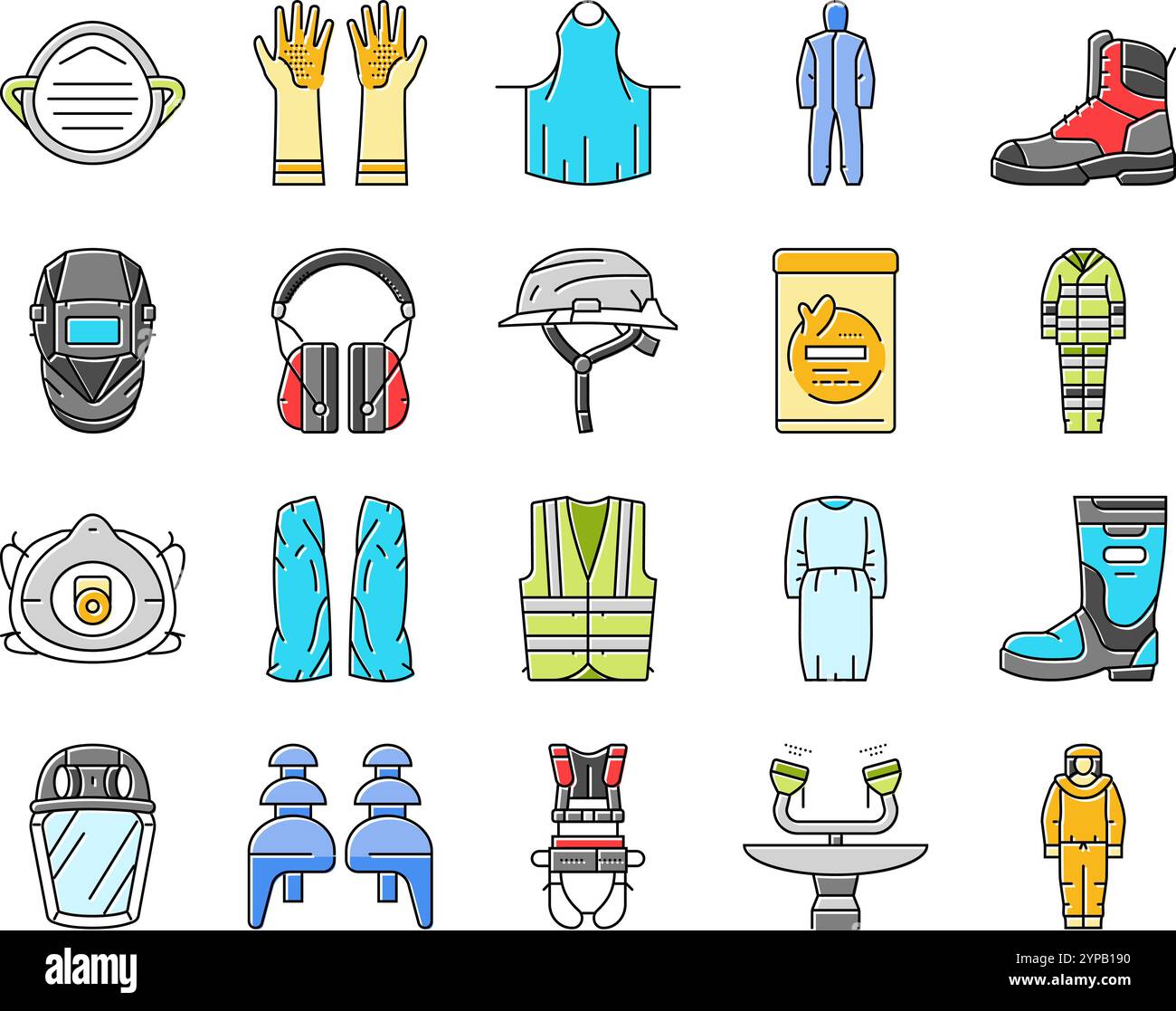Ppe personal protective equipment kit Stock Vector Images - Alamy
