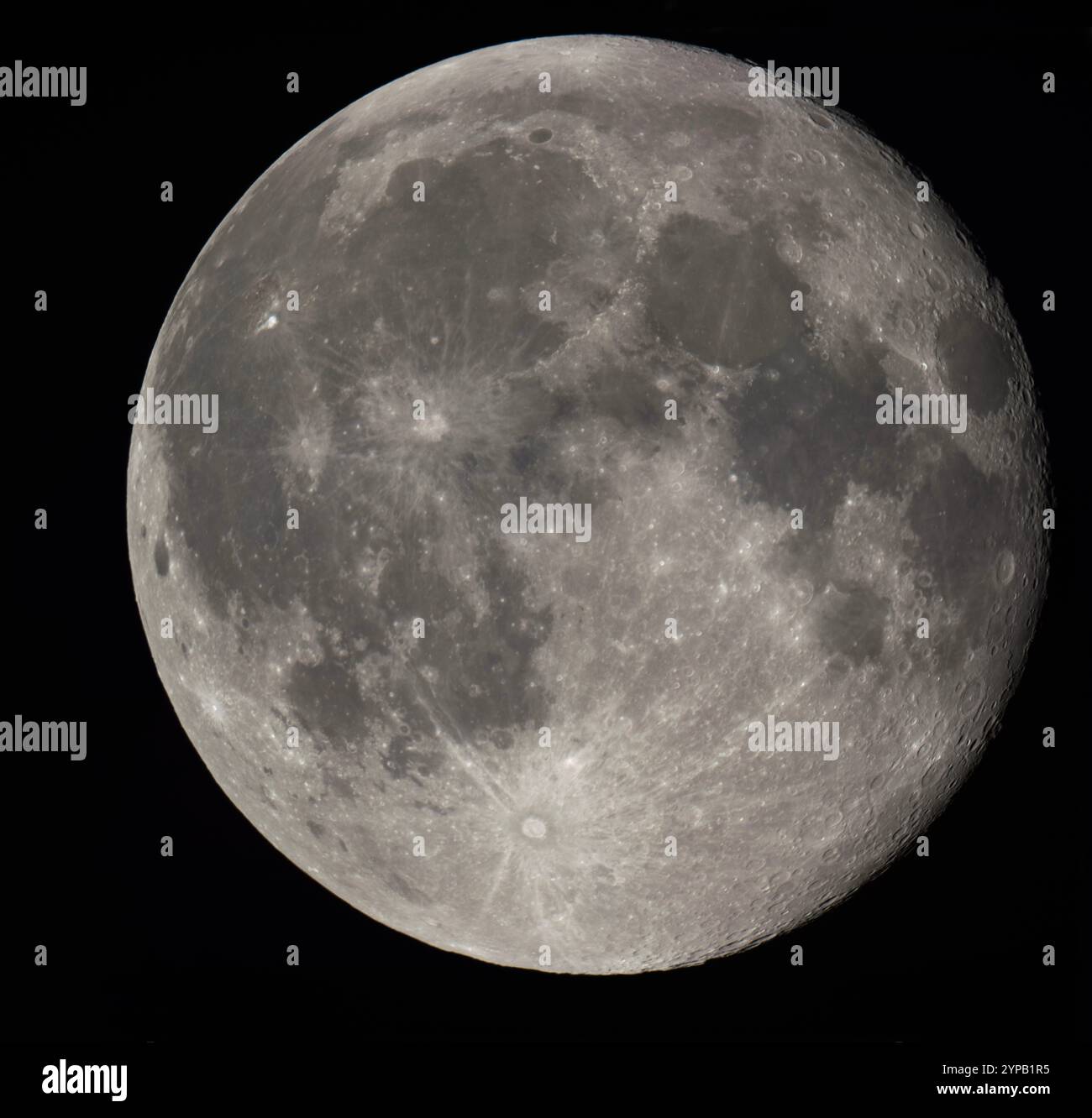 The Moon throught a Telescope Stock Photo - Alamy