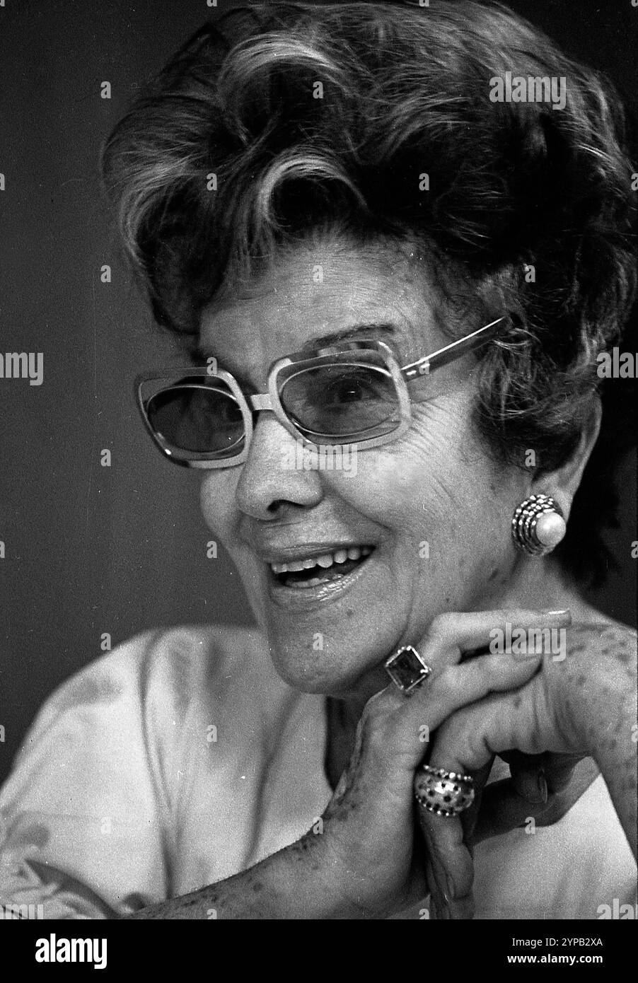 Spanish-Argentine actress and vedette Gloria Guzmán during a press ...