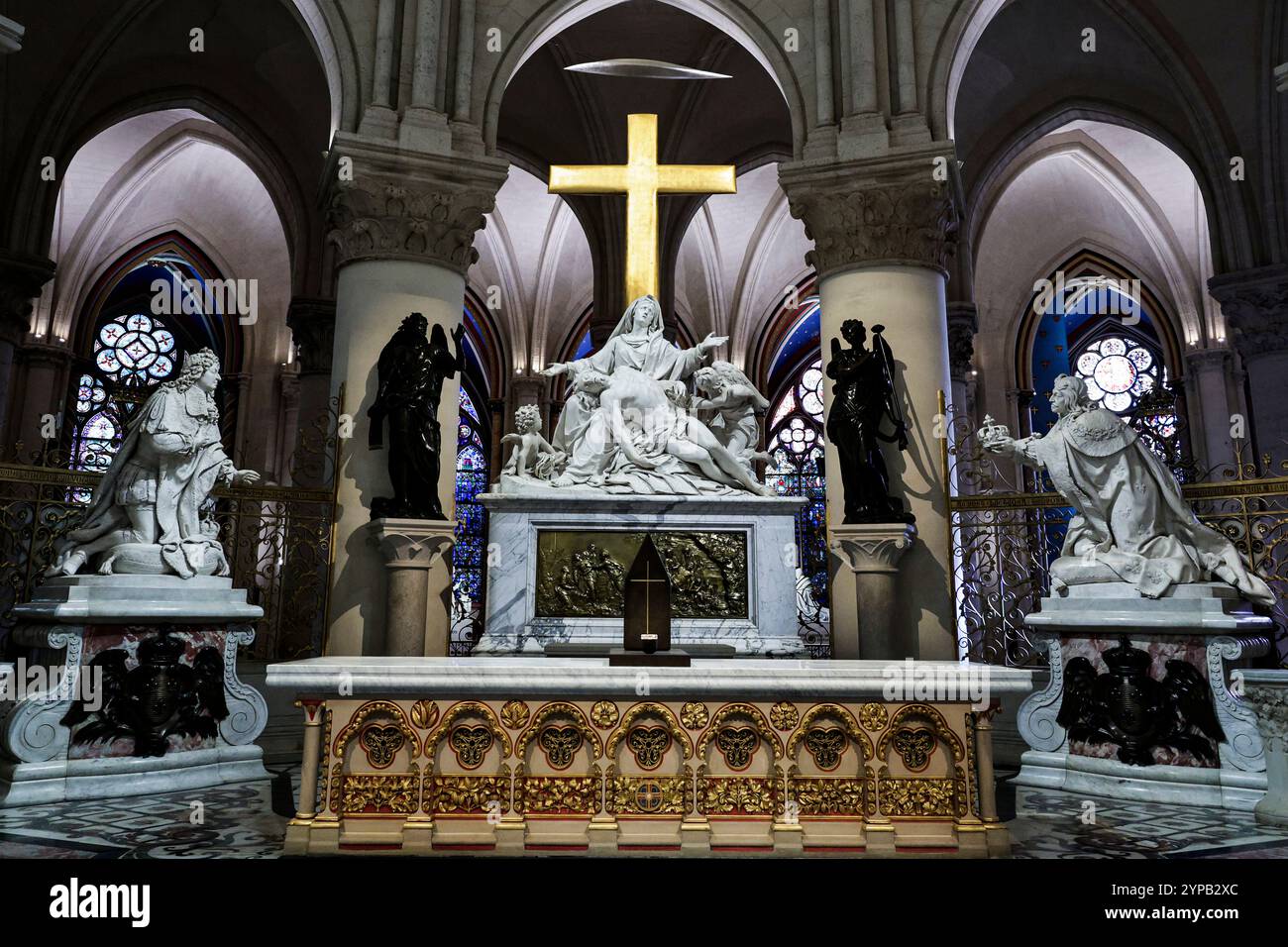 The tabernacle of Notre-Dame de Paris cathedral is seen while French ...