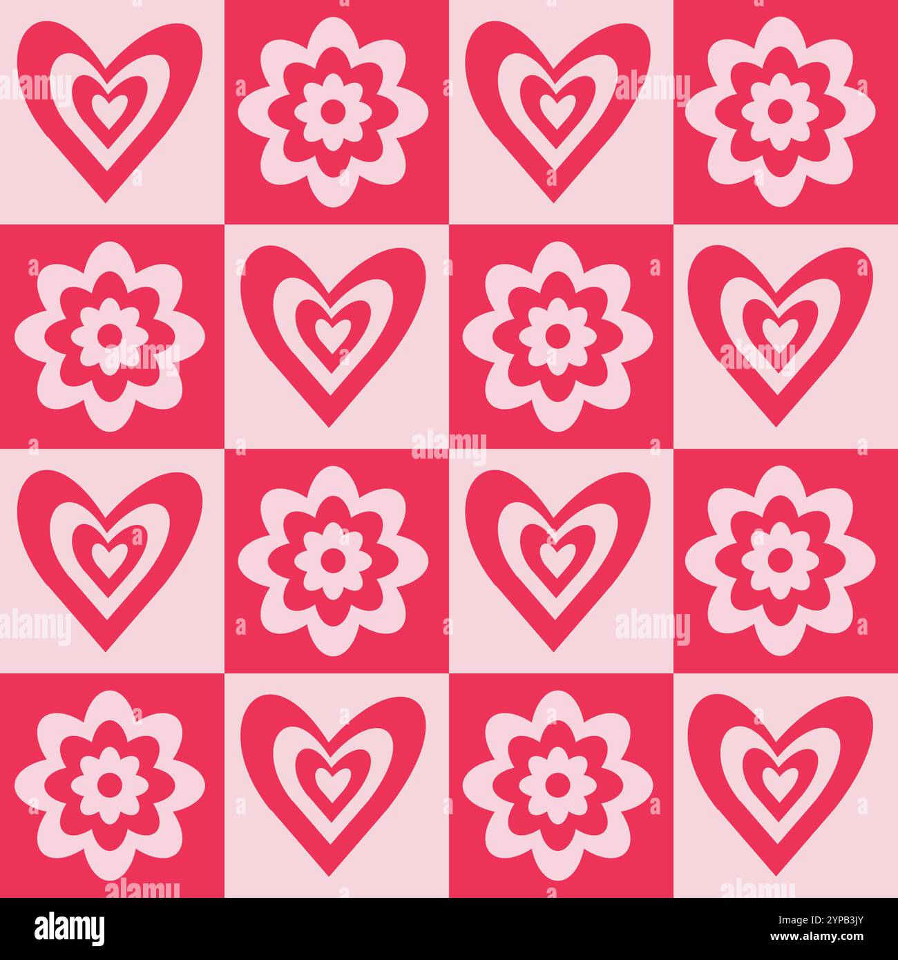 Checkerboard squares pattern heart Stock Vector Images - Alamy