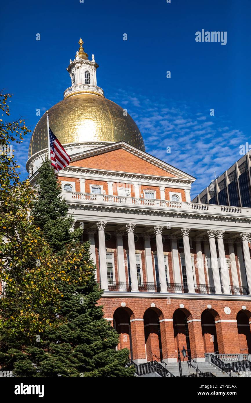 Boston city hall flags hi-res stock photography and images - Alamy