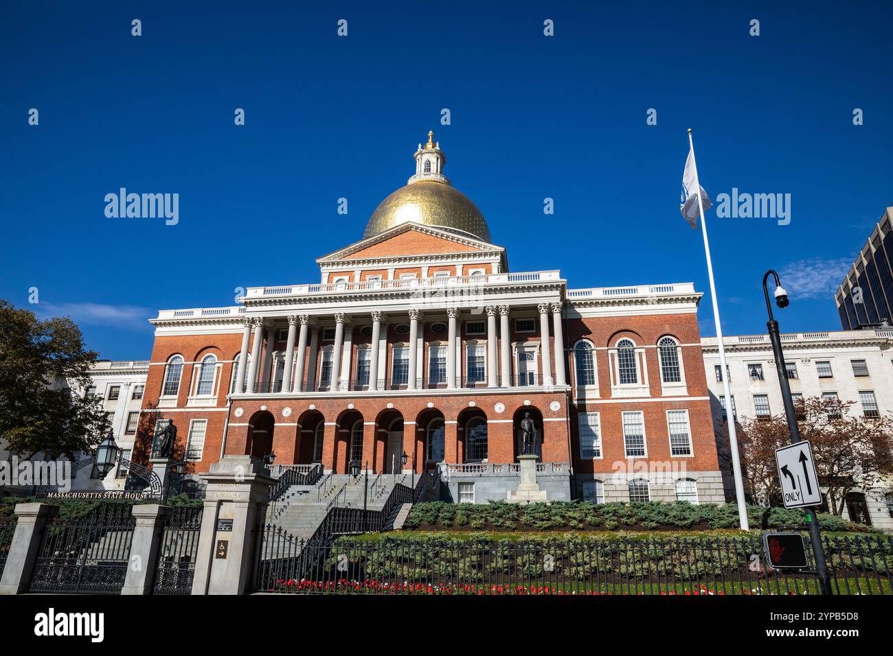 Boston city hall flags hi-res stock photography and images - Alamy