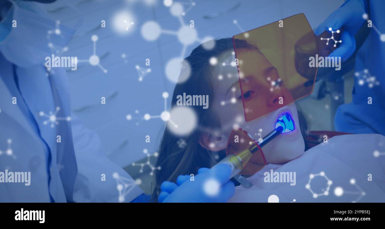 Girl science molecules hi-res stock photography and images - Alamy