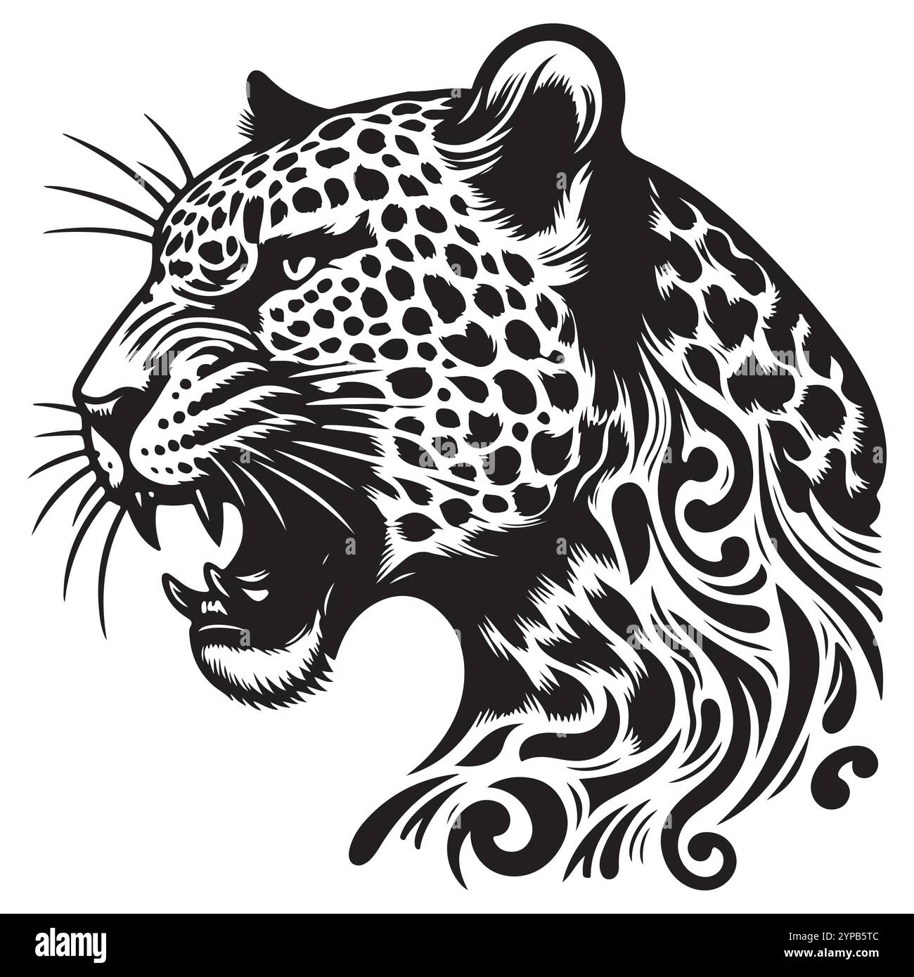 Leopard tattoo vector hi-res stock photography and images - Alamy