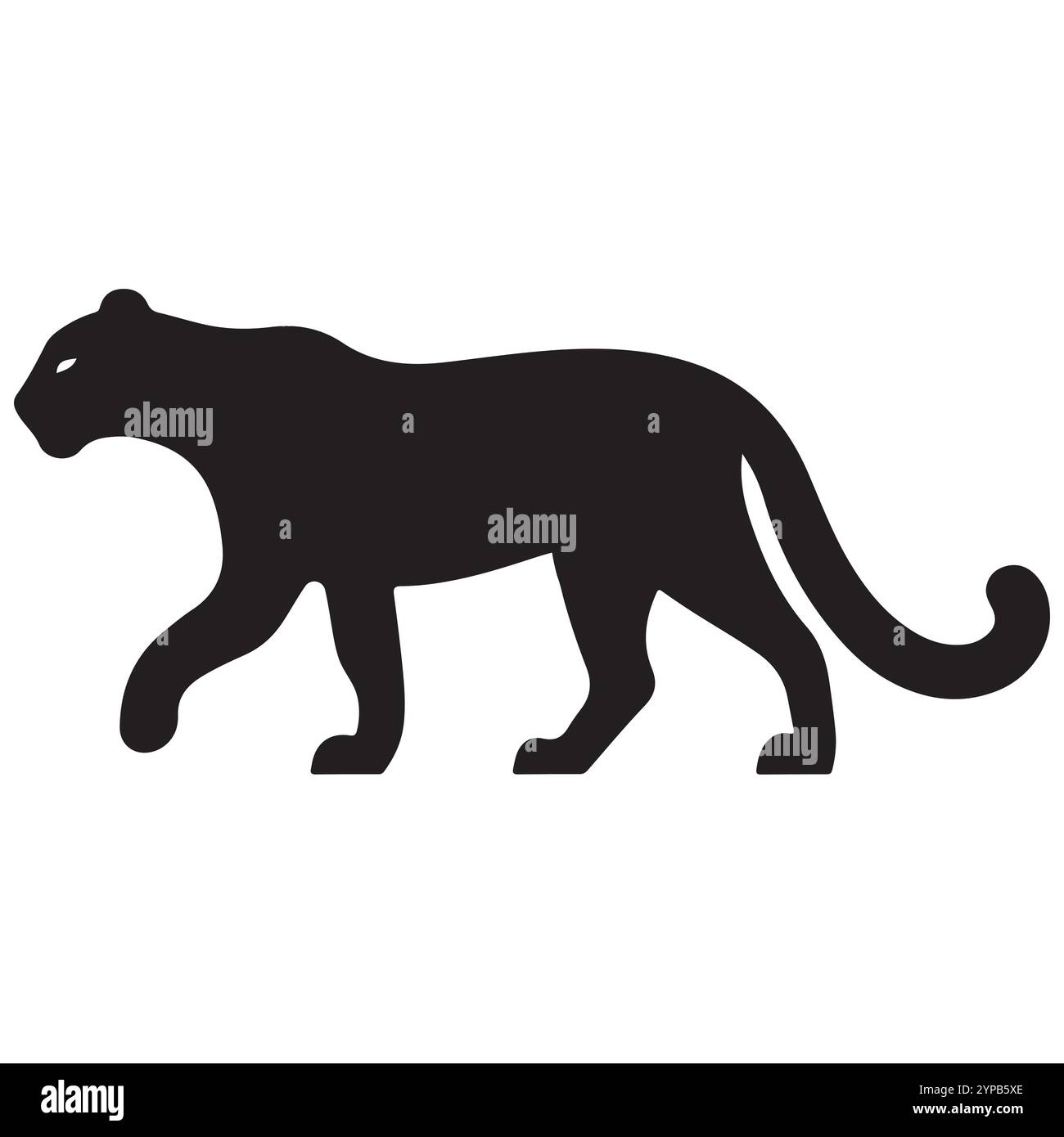Black silhouette leopard hi-res stock photography and images - Alamy