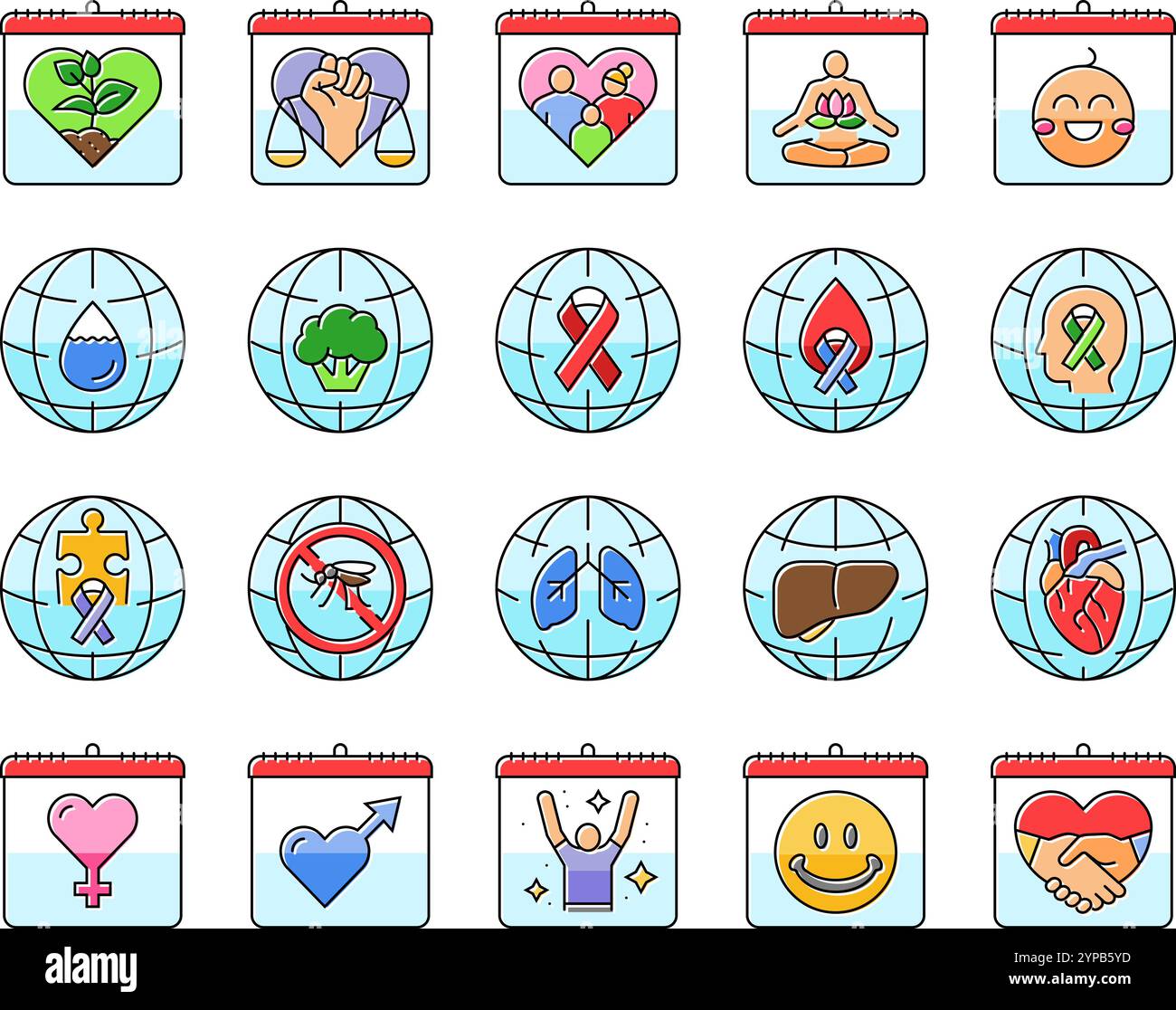 international day holidays icons set vector Stock Vector Image & Art ...