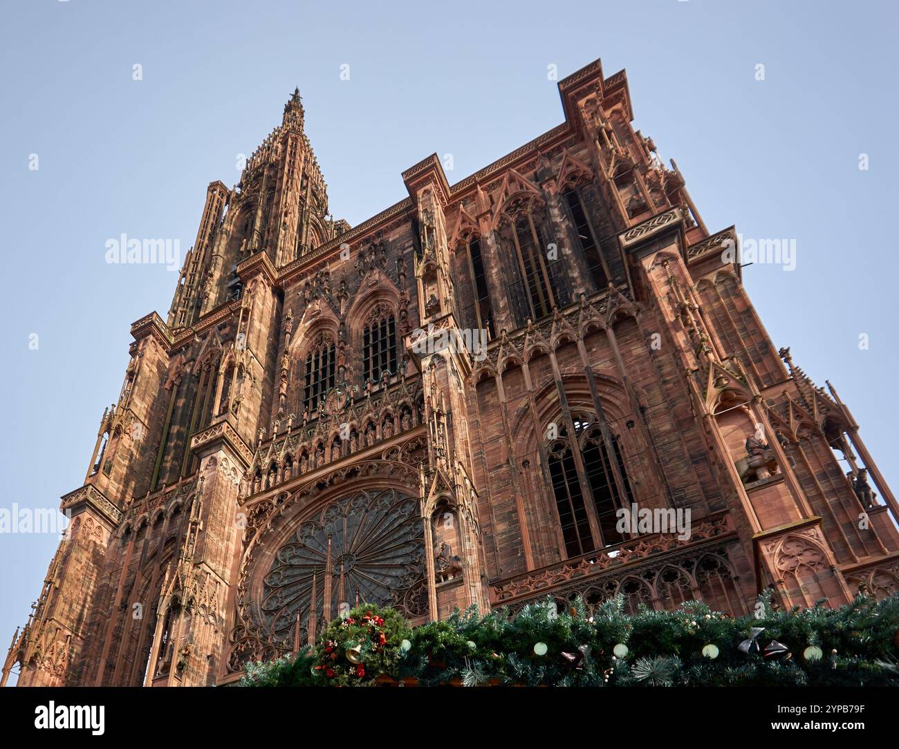 Famous Strasbourg Cathedral in romanesque and gothic architecture style ...