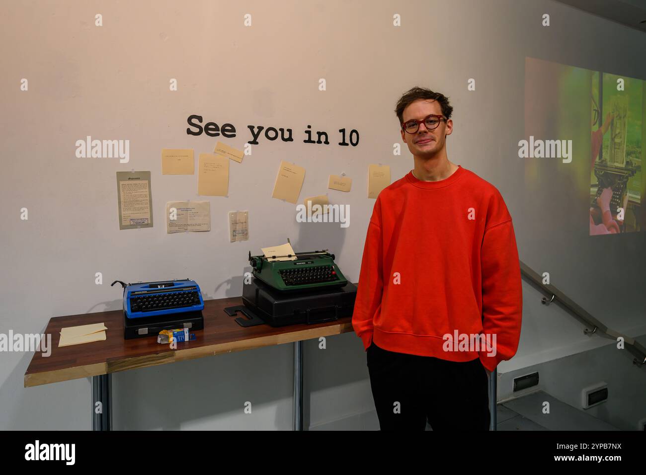 London, UK, 28th November 2024, Typewriter art by James Cook at ...