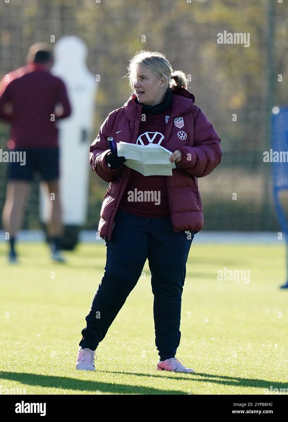 USA manager Emma Hayes during training at the Tottenham Hotspur ...