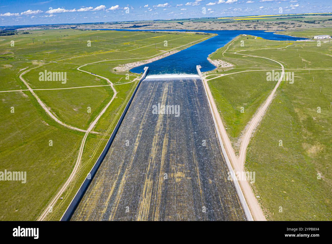 Flowing river through farmland aerial hi-res stock photography and ...