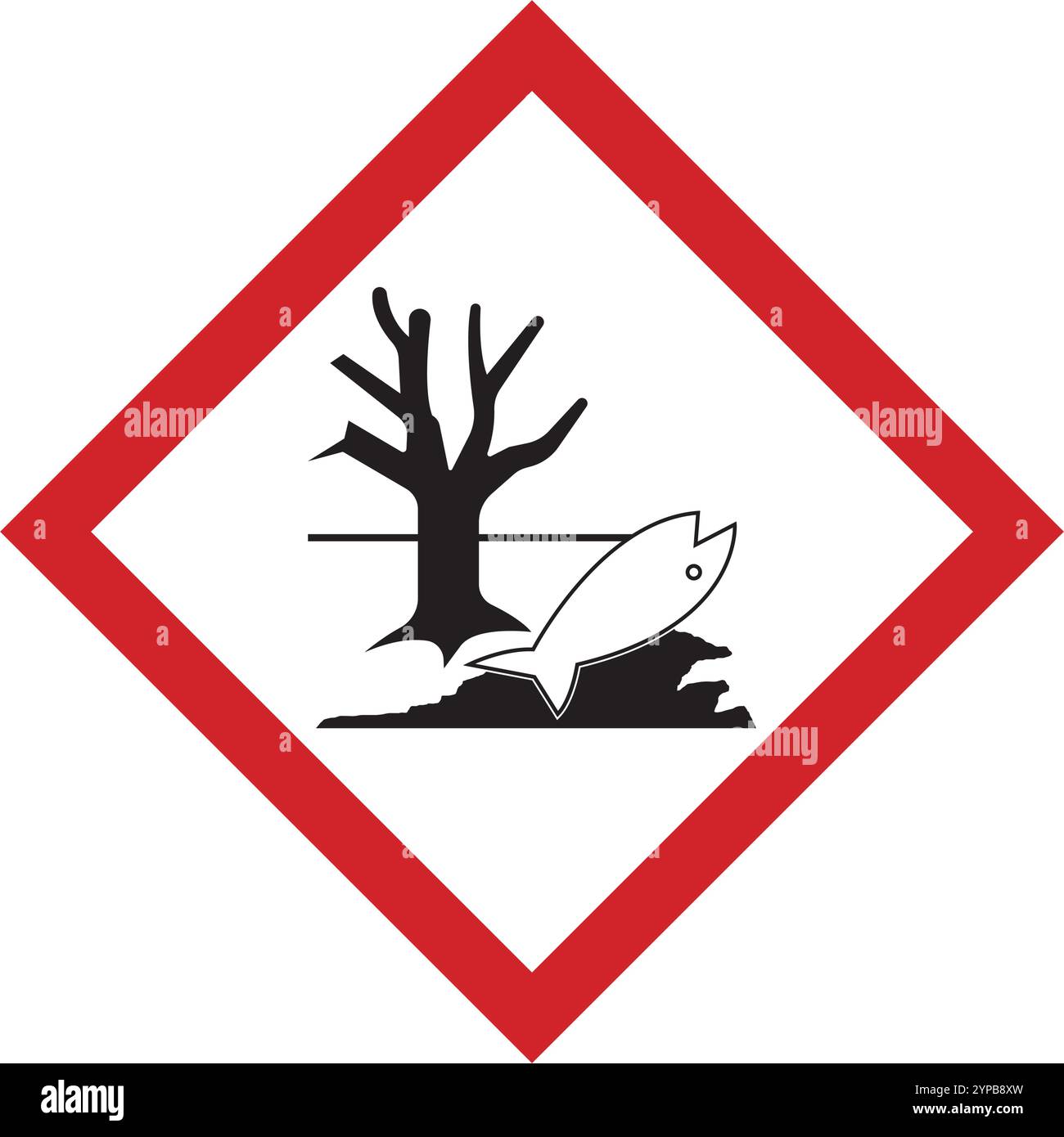 Symbol of chemicals that are harmful to aquatic life or aquatic animals ...