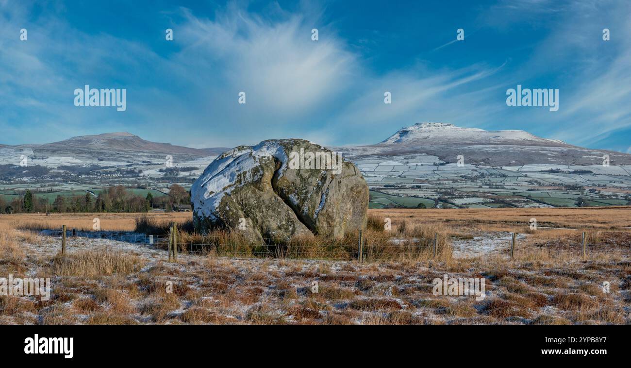 The image is of the ice age relic of the Big Stone, near Bentham ...
