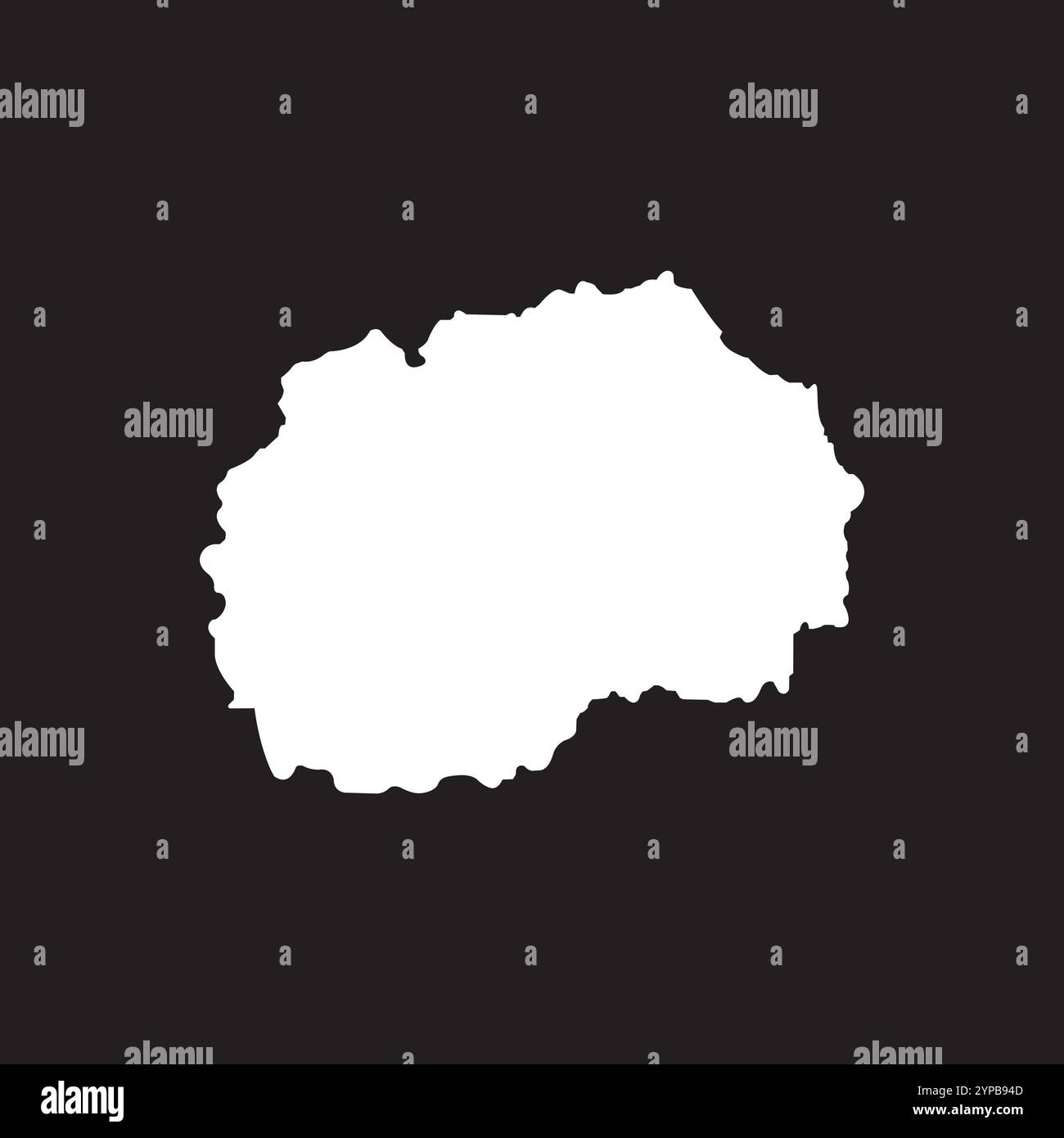 North Macedonia Map Icon Illustration Element Design Stock Vector Image ...