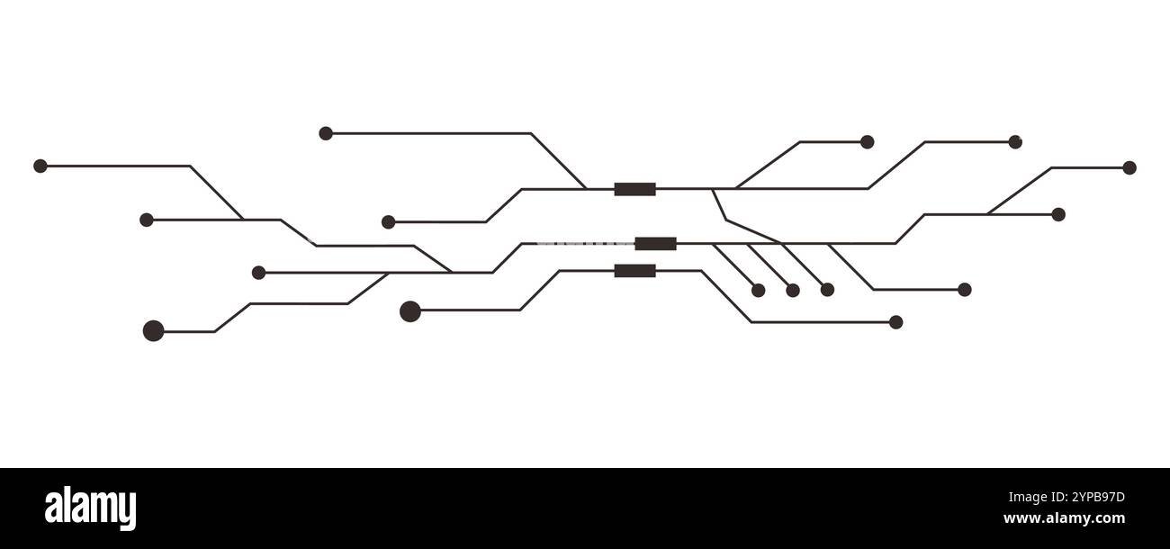 Circuit Board Line Microchip Software Integrated Motherboard