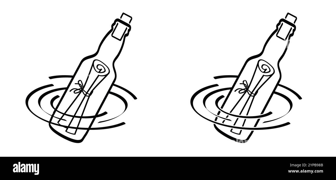 Sea bottle icon travel Cut Out Stock Images & Pictures - Alamy