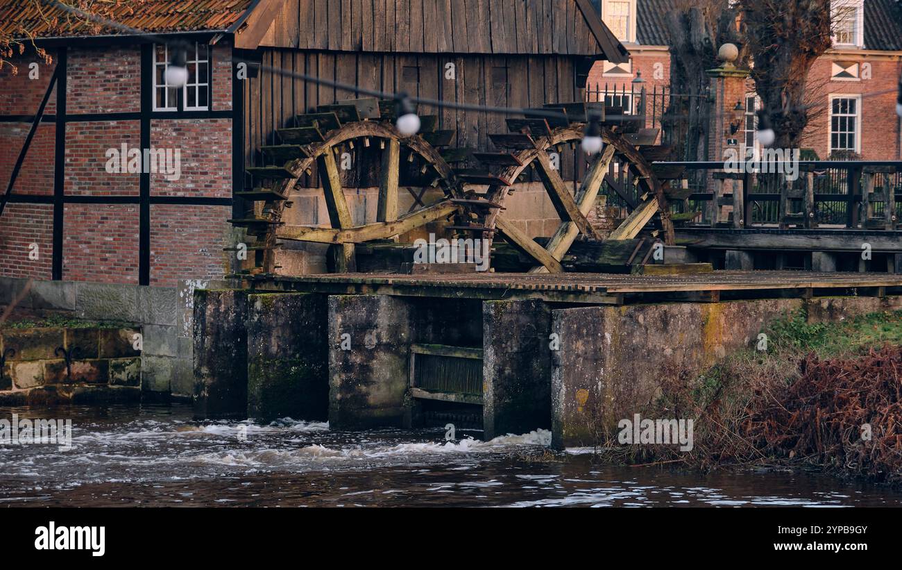A beautifully preserved historic watermill in Lage, Germany, featuring ...