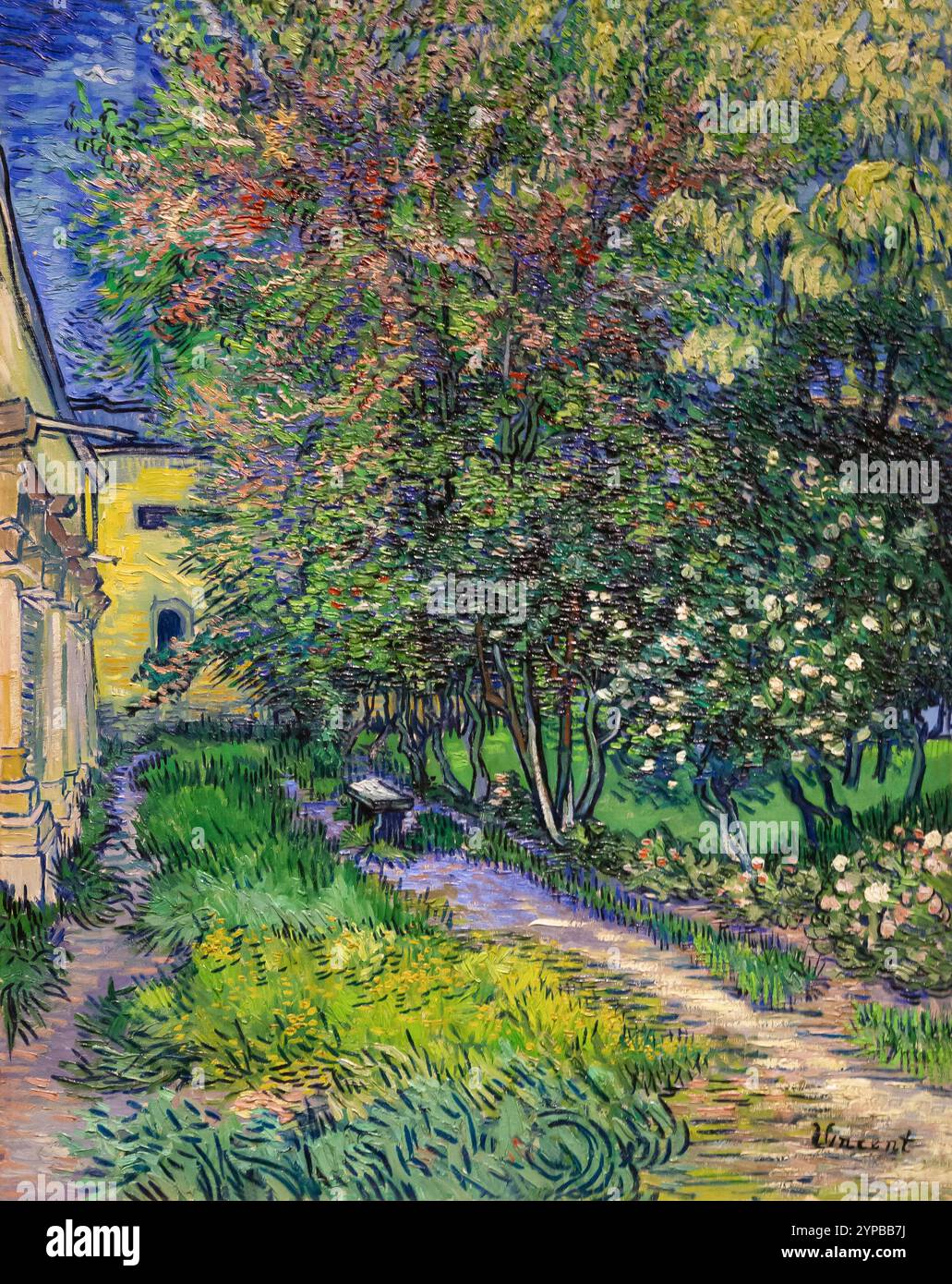 The Garden of the Asylum at Saint-Remy, Vincent van Gogh, 1889, Kroller ...