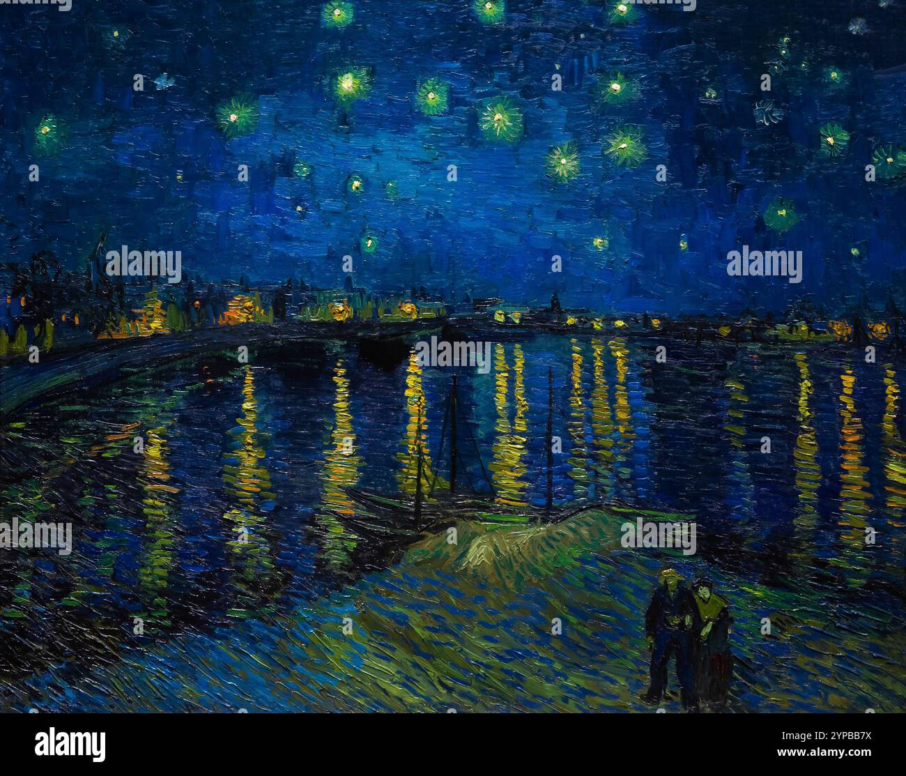 Starry Night over the Rhone, Vincent van Gogh, 1888, Musee D'Orsay ...