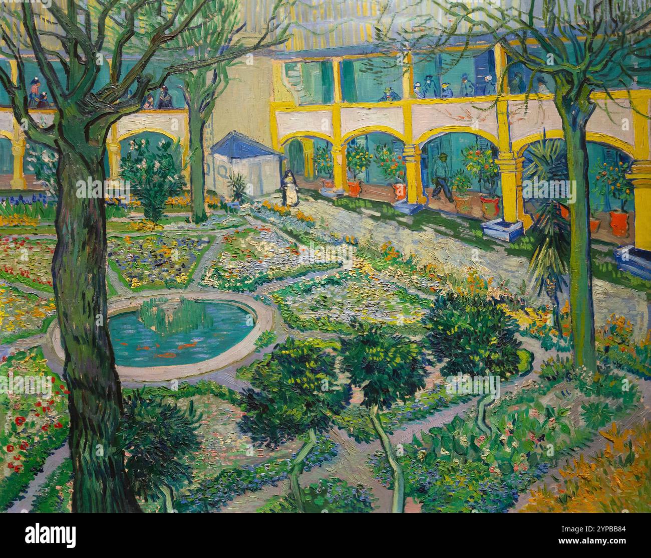The Courtyard of the Hospital at Arles, Vincent van Gogh, 1889, Oskar Reinhart Foundation ...