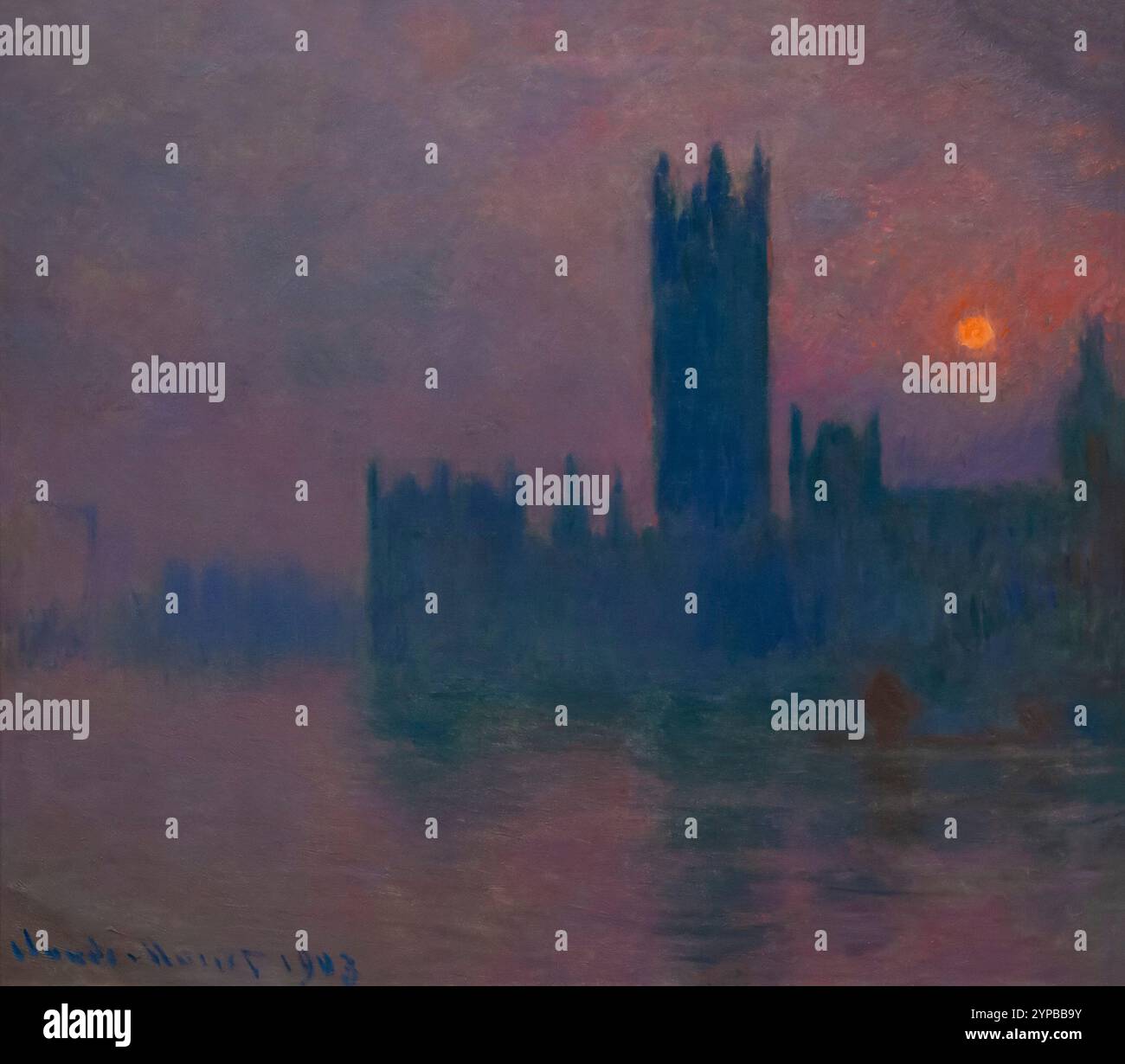 The Houses of Parliament, Sunset, Claude Monet, 1903, Hasso Plattner ...