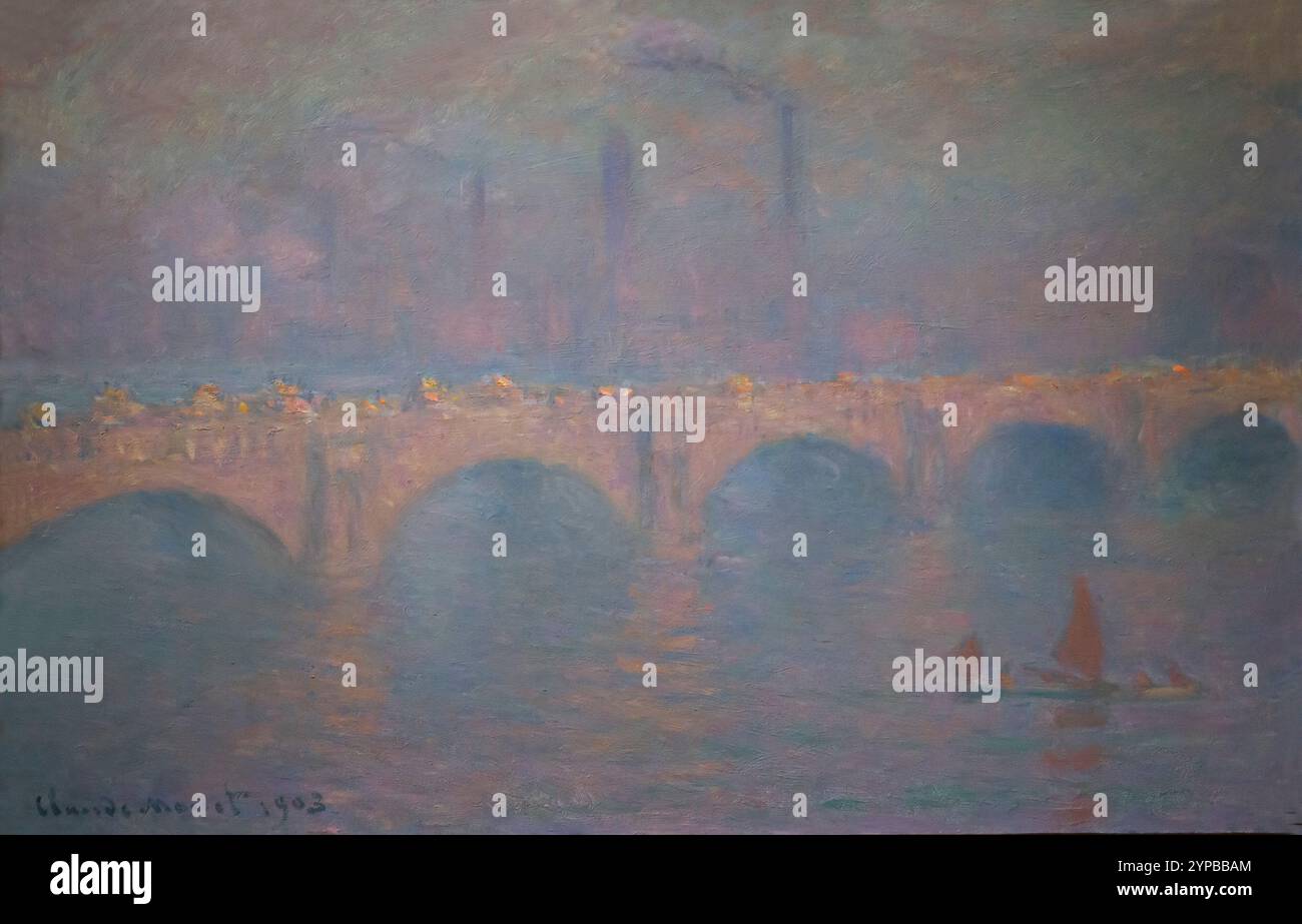 Waterloo Bridge, Veiled Sun, Claude Monet, 1903 Stock Photo - Alamy
