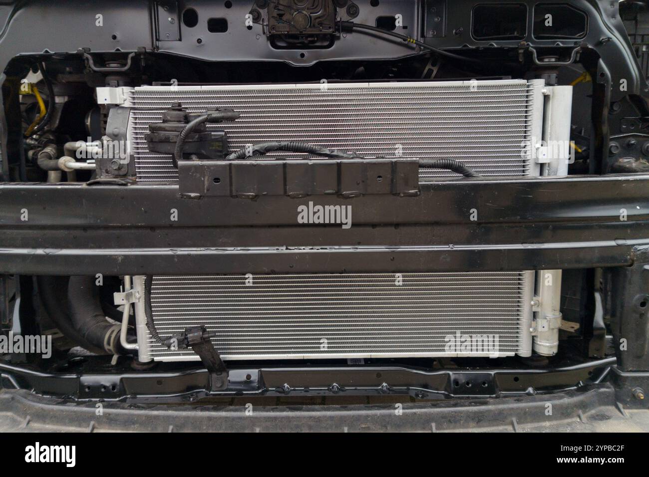 Freshly Installed Radiator in Vehicle Front Stock Photo - Alamy