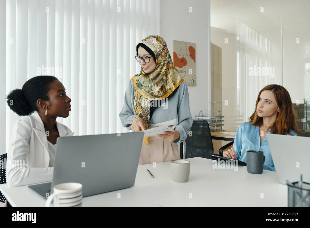Collaborative Business Meeting with Team Members Stock Photo - Alamy
