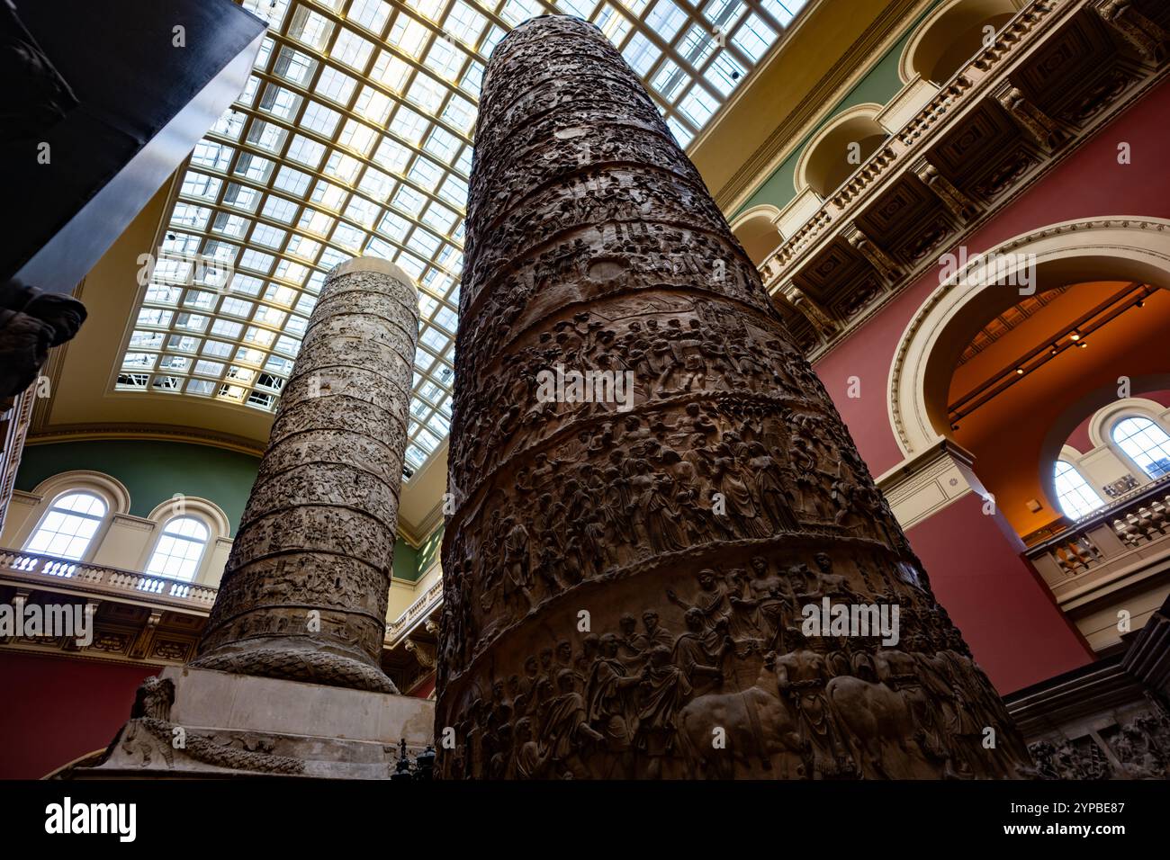 Life-sized plaster casts of Trajan's Column from Rome in the Cast ...