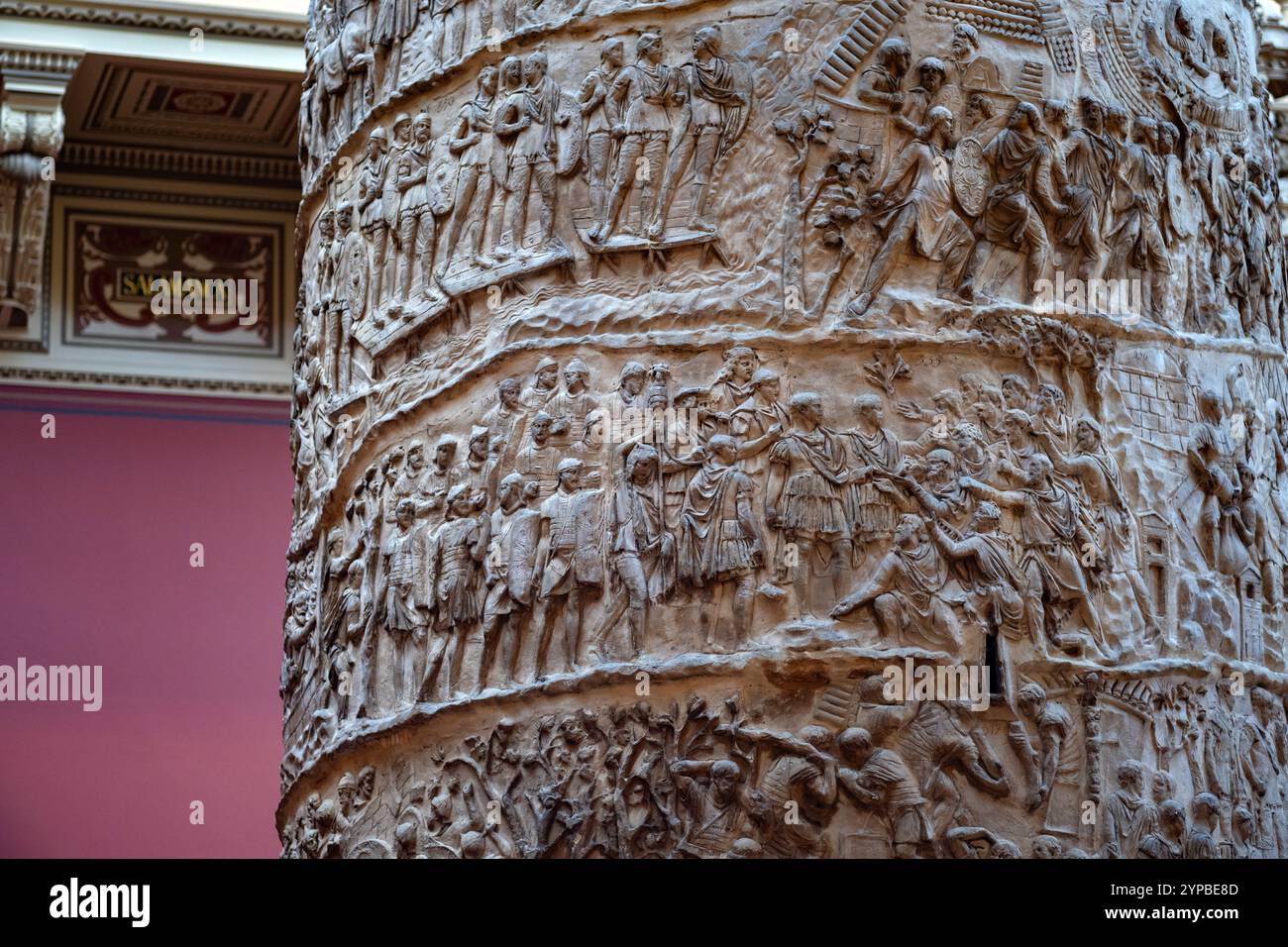 Life-sized plaster casts of Trajan's Column from Rome in the Cast ...