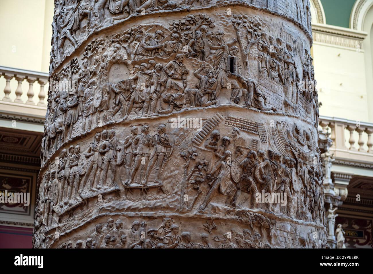 Life-sized plaster casts of Trajan's Column from Rome in the Cast ...