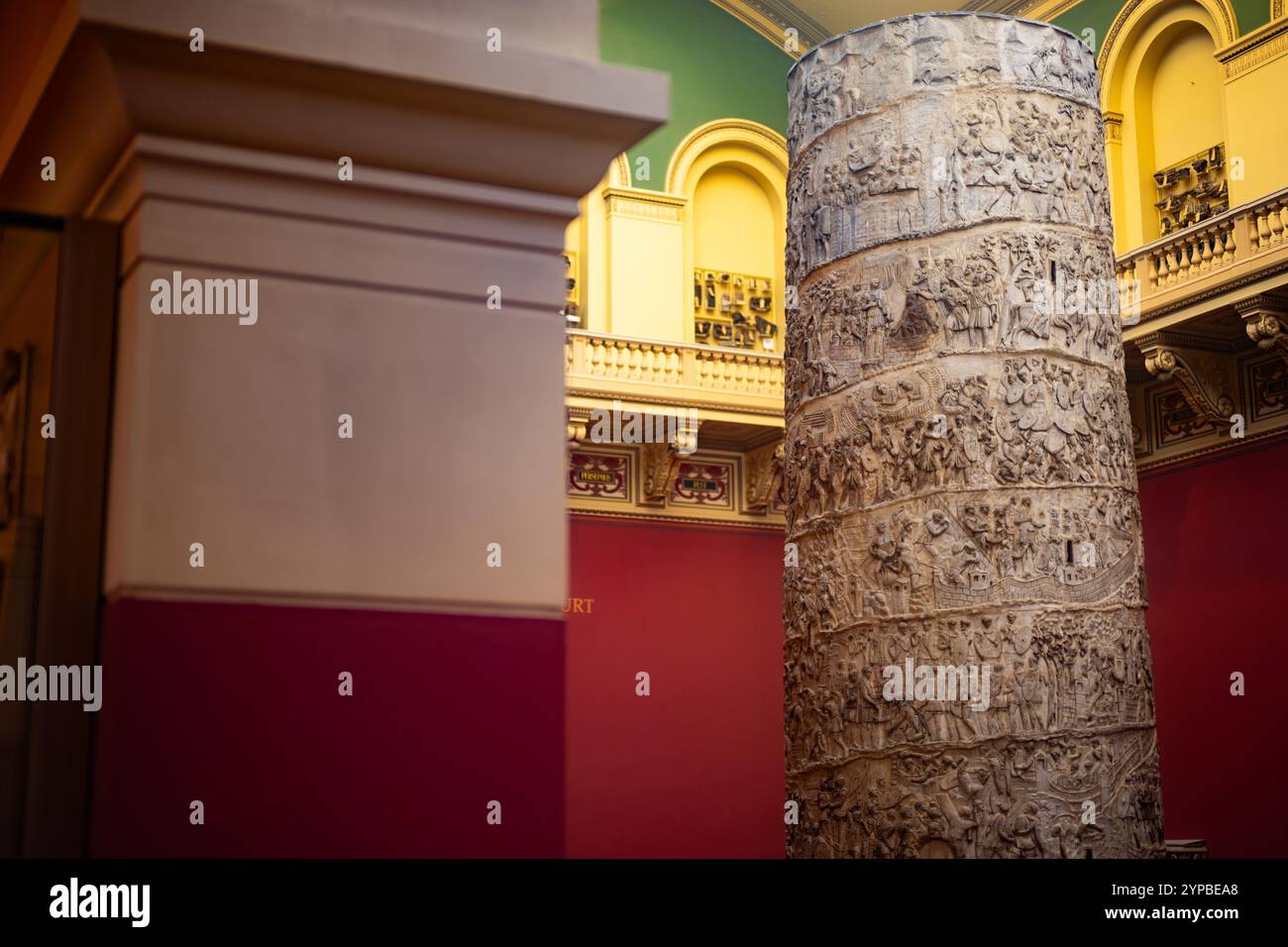 Life-sized plaster casts of Trajan's Column from Rome in the Cast ...