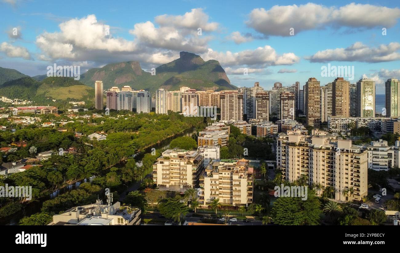 Rio de Janeiro,Brazil,March 15, 2024.Aerial view of the neighborhood of ...