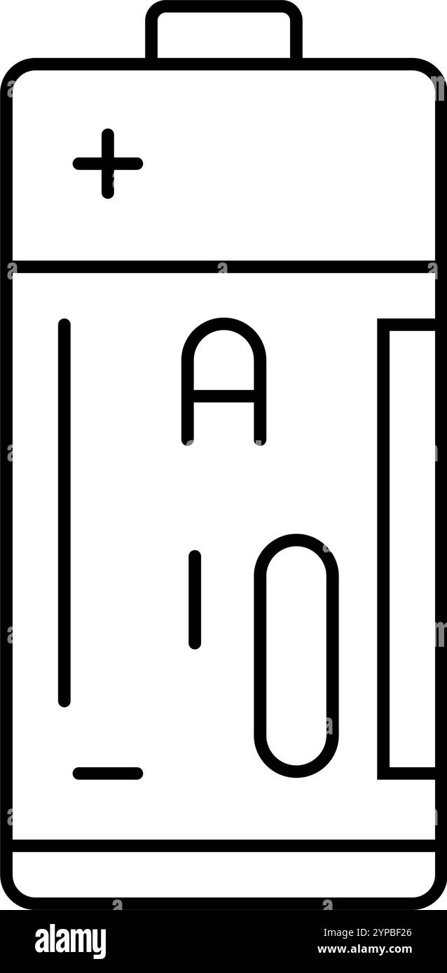 alkaline battery line icon vector illustration Stock Vector Image & Art ...