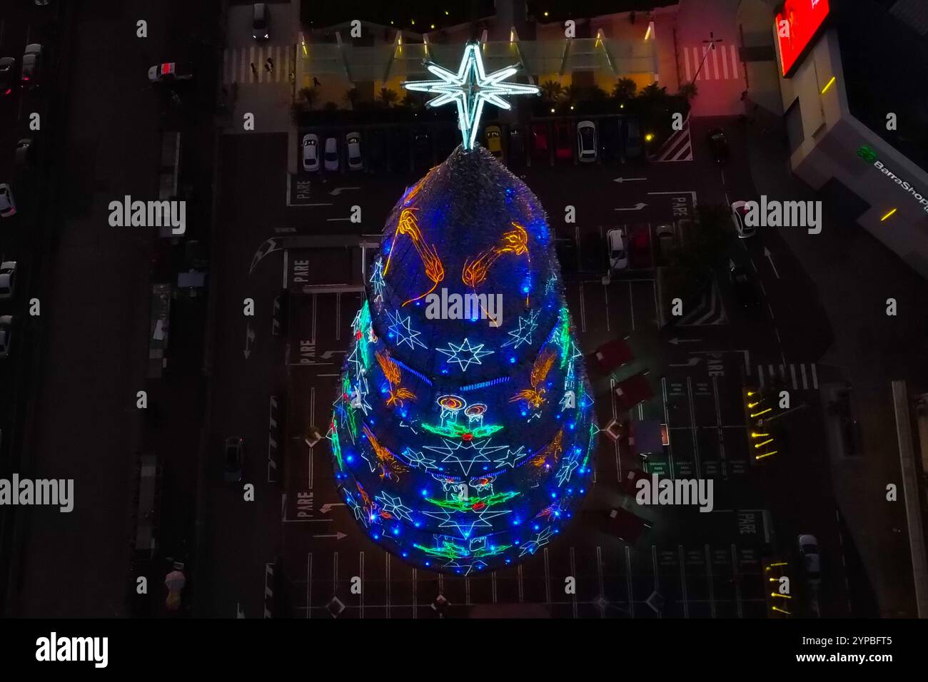 Aerial drone video twilight city hi-res stock photography and images ...