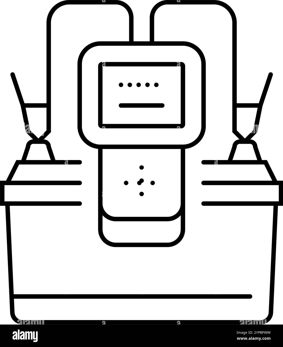 testing battery line icon vector illustration Stock Vector Image & Art ...