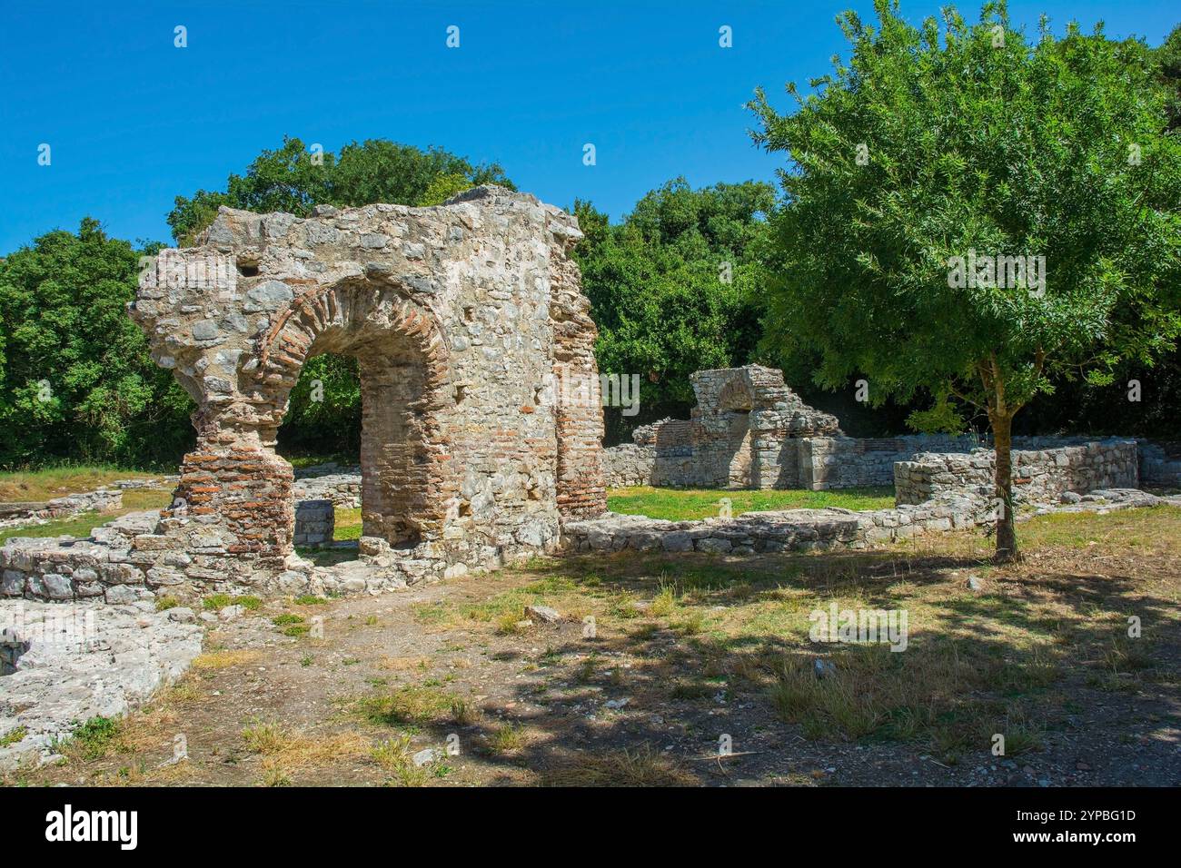 The remains of the 5th century Triconch Palace in Butrint ...