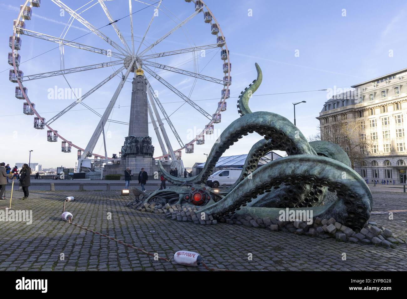 Brussels, Belgium. 29th Nov, 2024. The inauguration of Nauti-poulpe, an ...