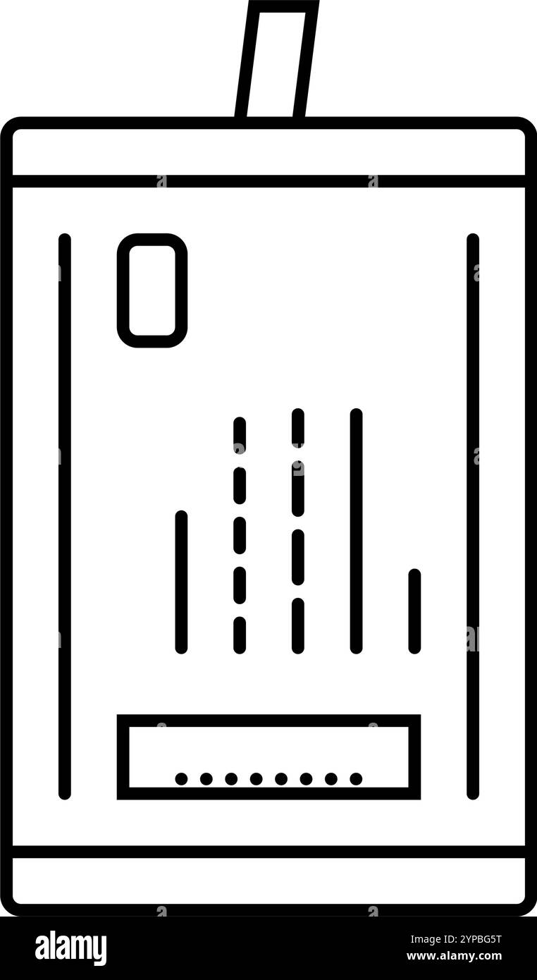 smart battery line icon vector illustration Stock Vector Image & Art ...