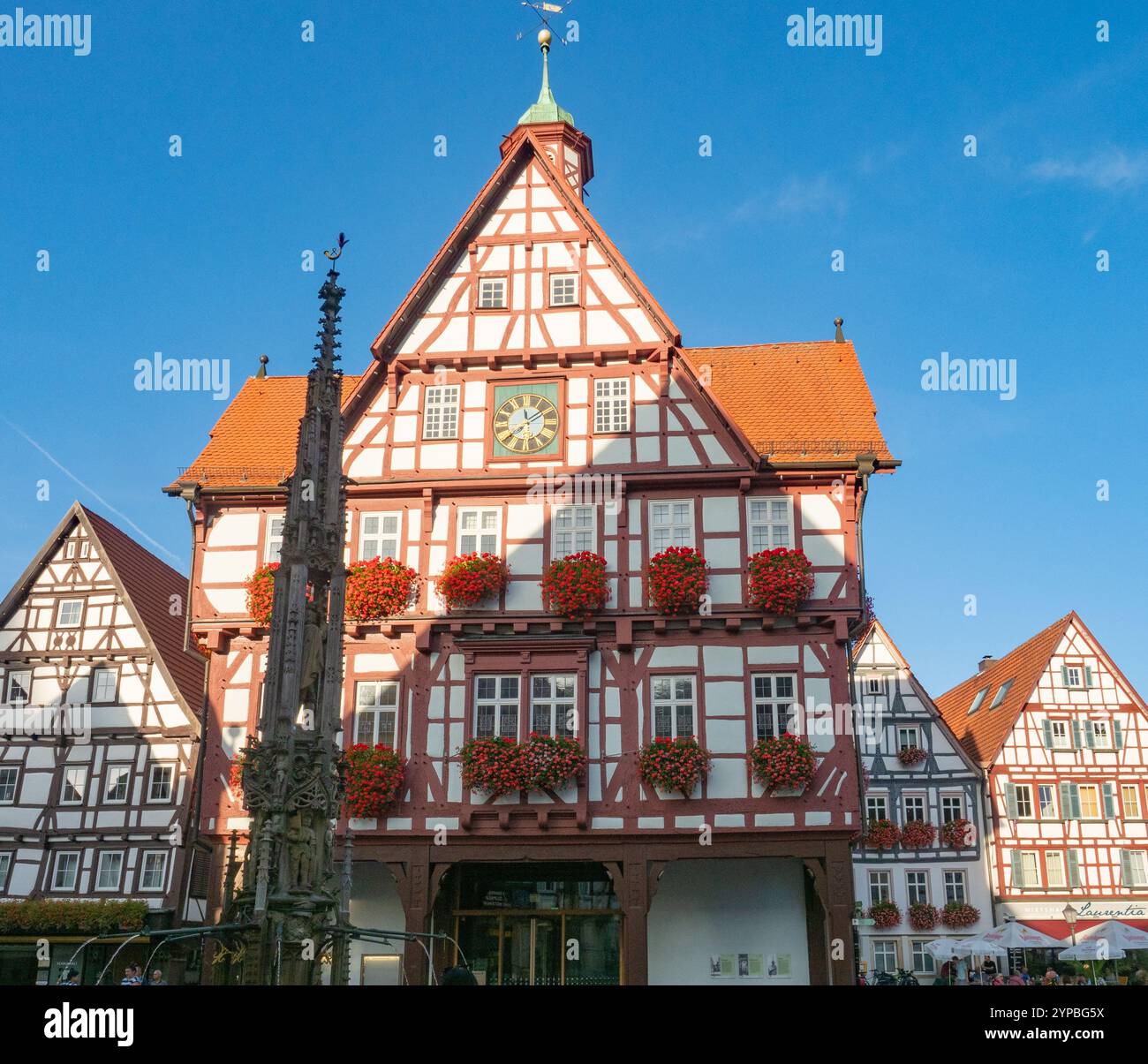 Bad Urach, Germany - October 1st 2023: Historic half-timbered facade of ...