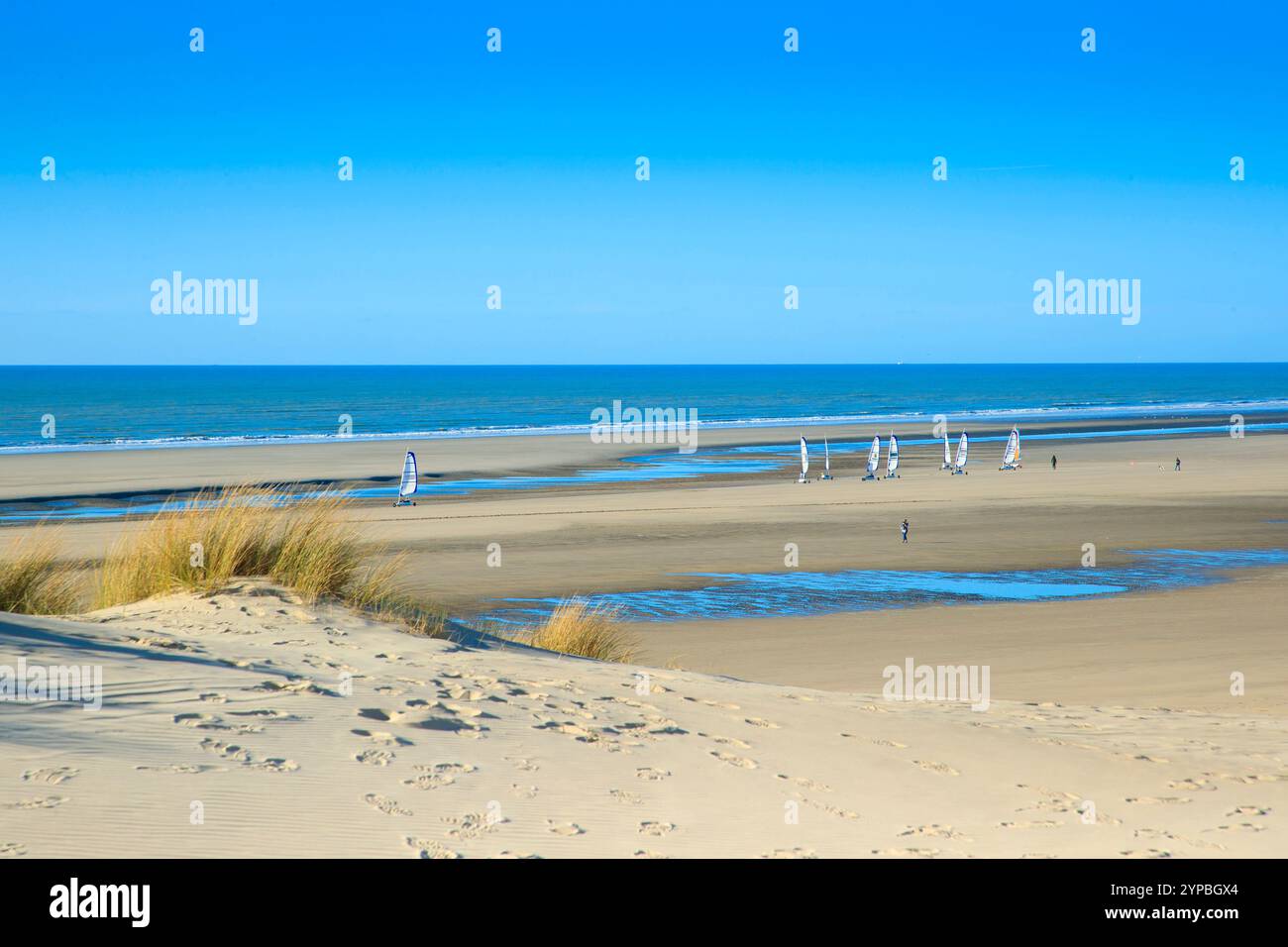 Berck-sur-Mer (northern France): sand yachts on the beach *** Local ...