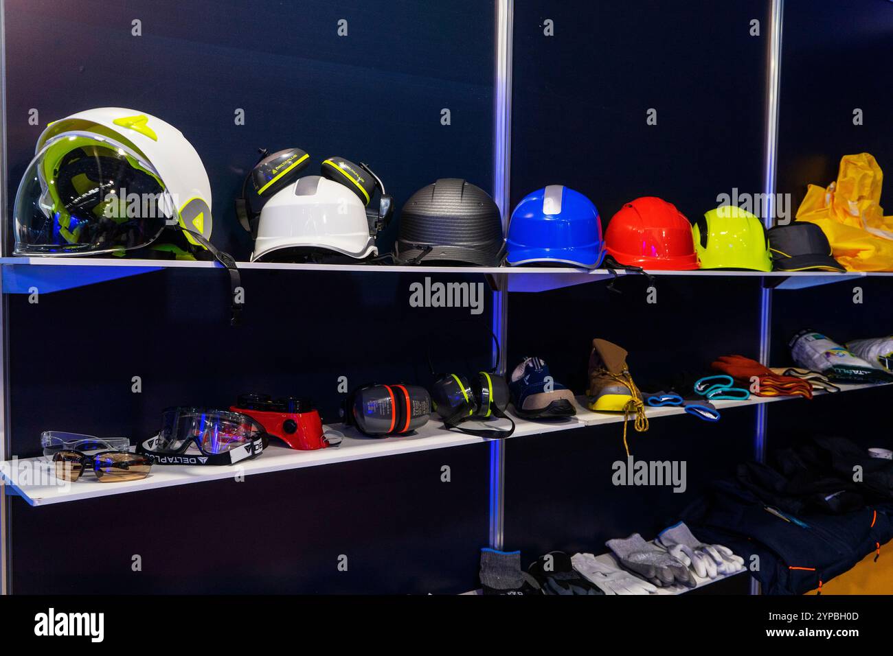 Multi-colored protective helmets for engineers, builders, workers of ...
