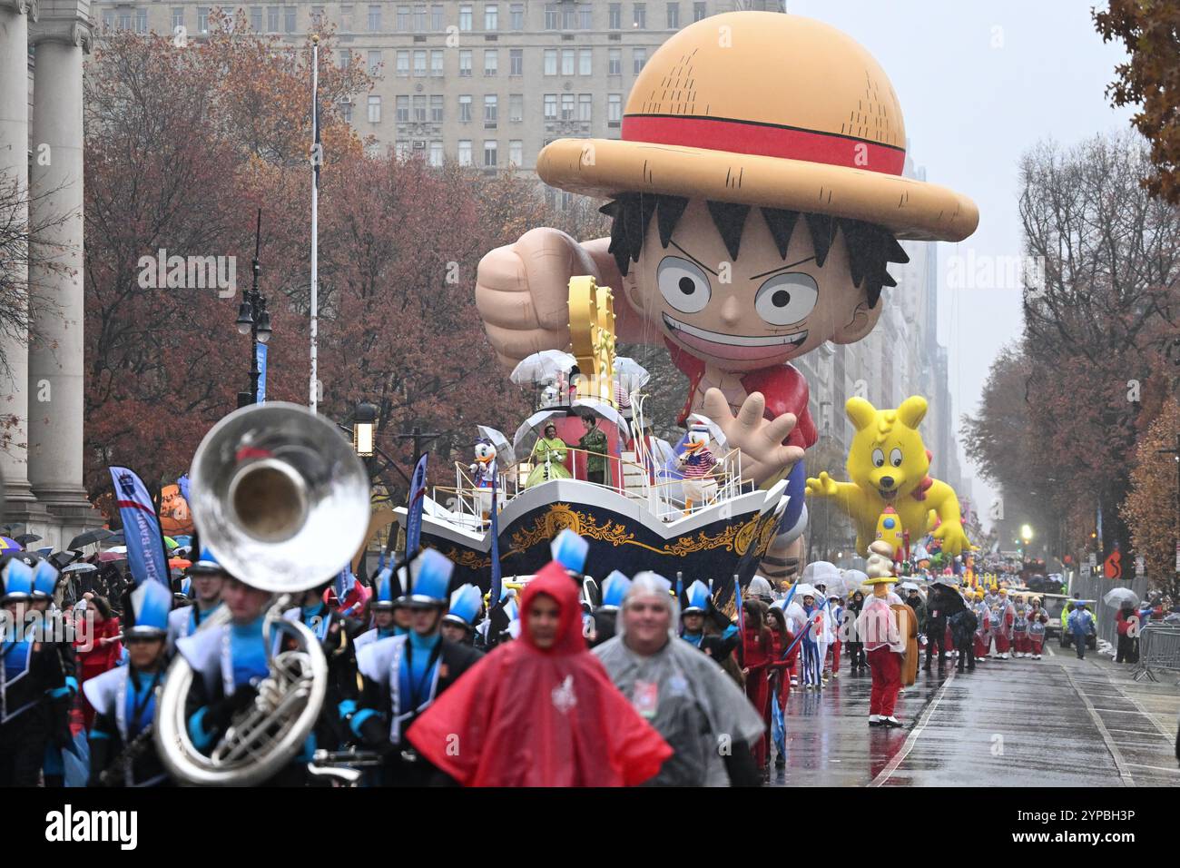 The Monkey D Luffy balloon during the 98th Annual Macy's Thanksgiving ...