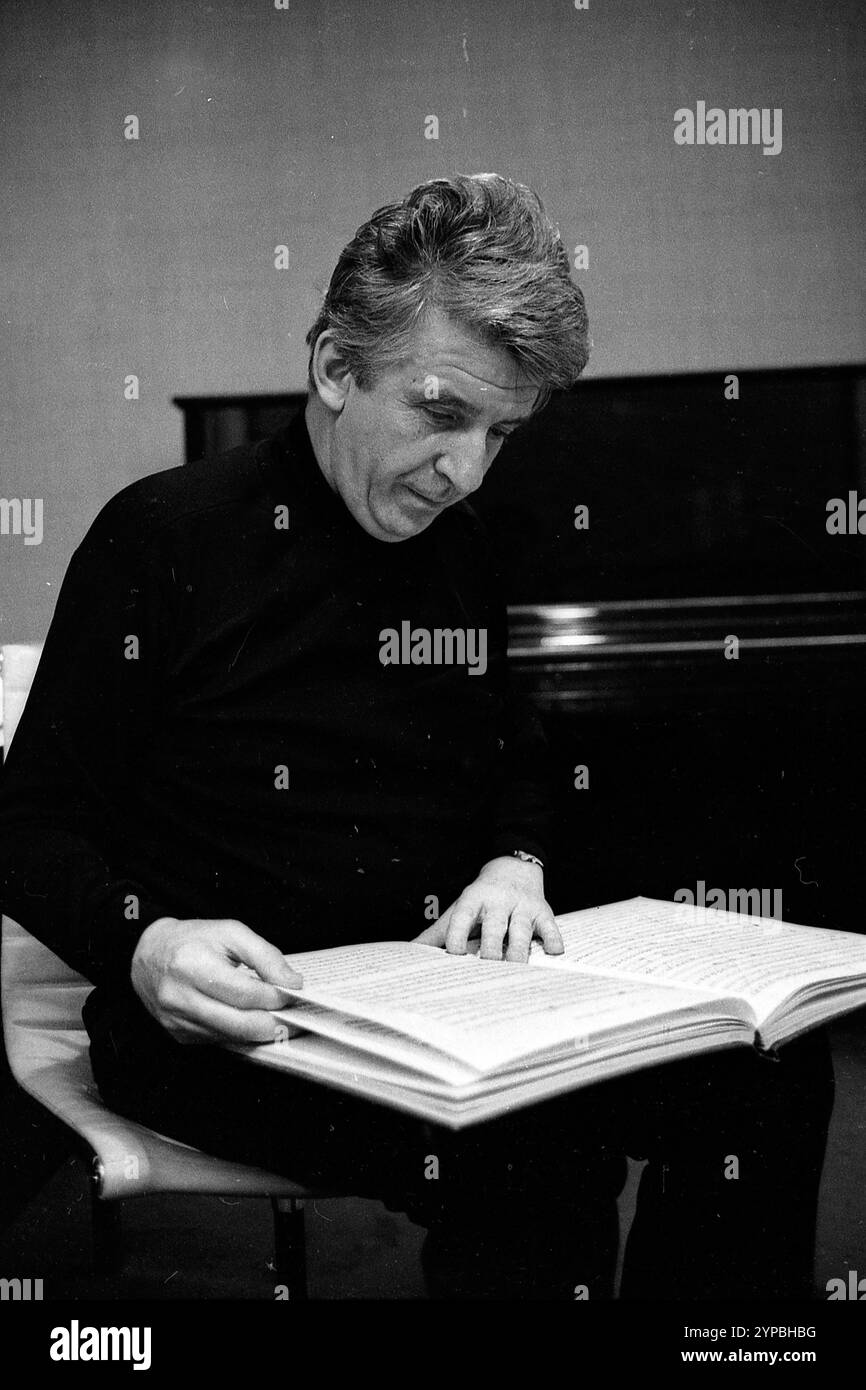Swiss music conductor Peter Maag at the Teatro Colón dressing room ...