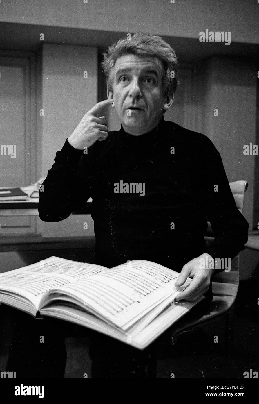 Swiss music conductor Peter Maag at the Teatro Colón dressing room ...
